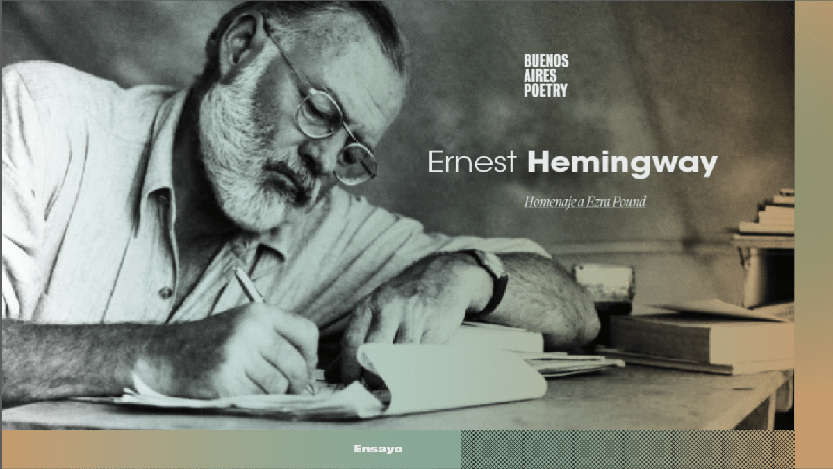 Homenaje a Ezra Pound | Ernest Hemingway – Buenos Aires Poetry