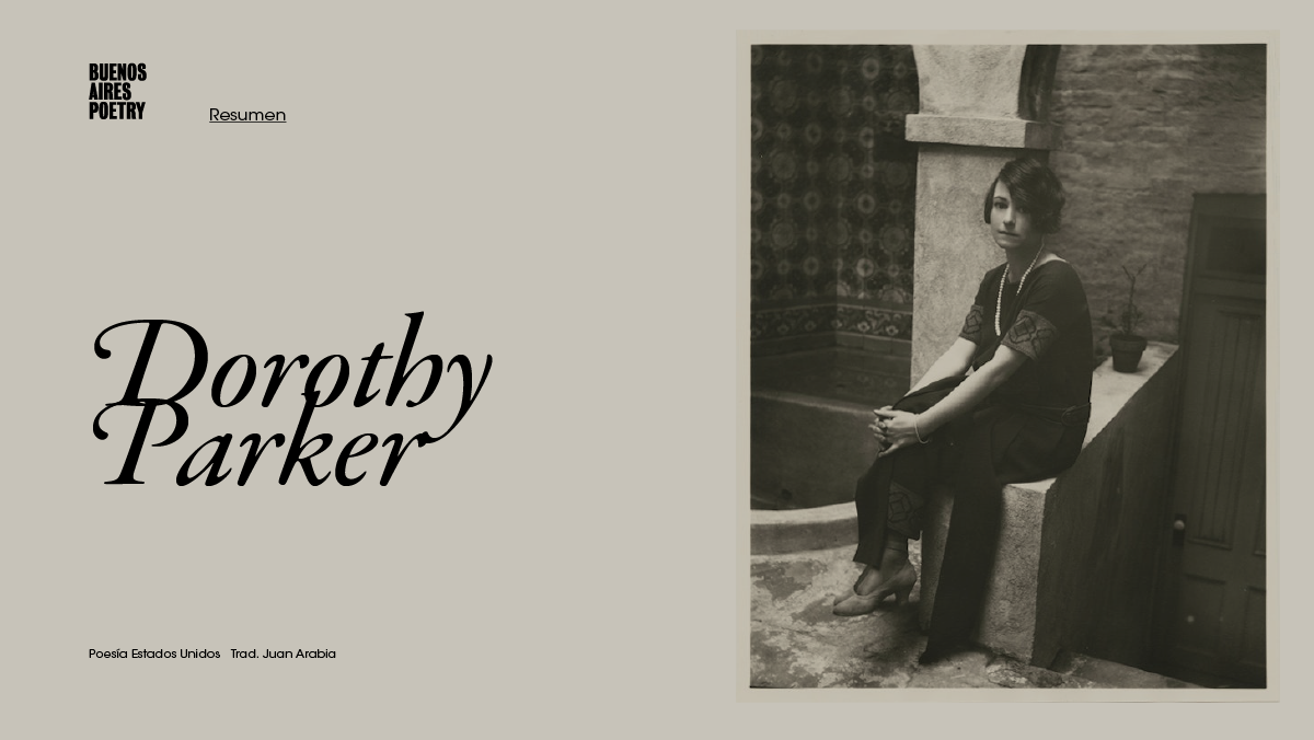 Resumen | Dorothy Parker – Buenos Aires Poetry