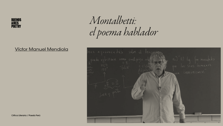 Montalbetti: el poema hablador | Víctor Manuel Mendiola – Buenos Aires ...