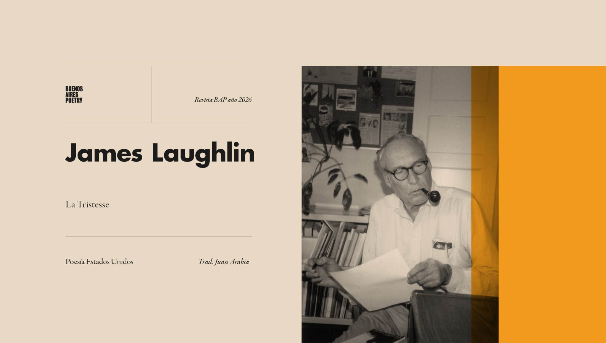 La Tristesse | James Laughlin – Buenos Aires Poetry
